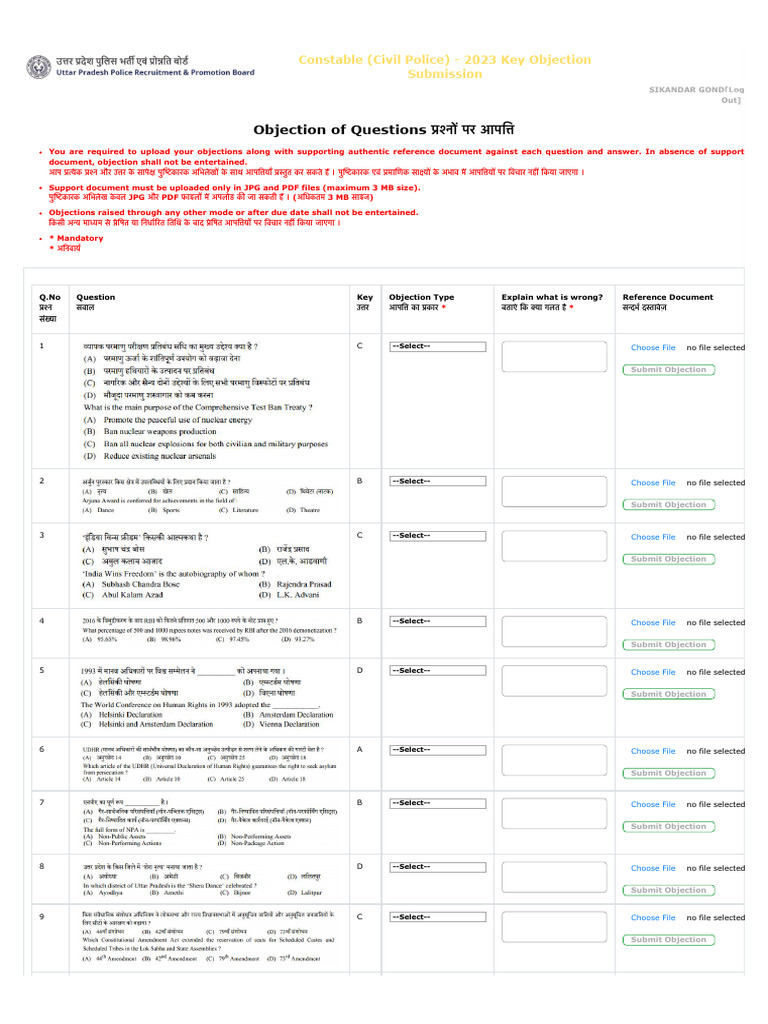 UPSI Previous Year Paper | PDF