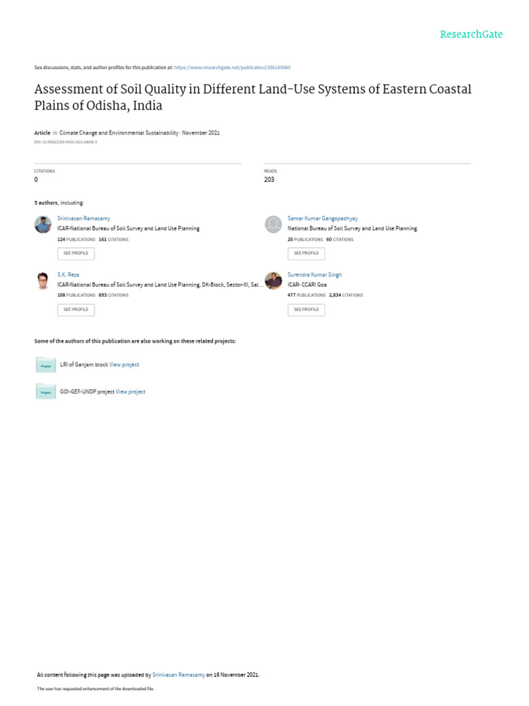 Assessment of Soil Quality in Different Land-Use Systems of Eastern ...