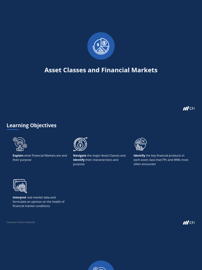 Asset Classes and Financial Markets - Course Presentation | PDF | Cost ...