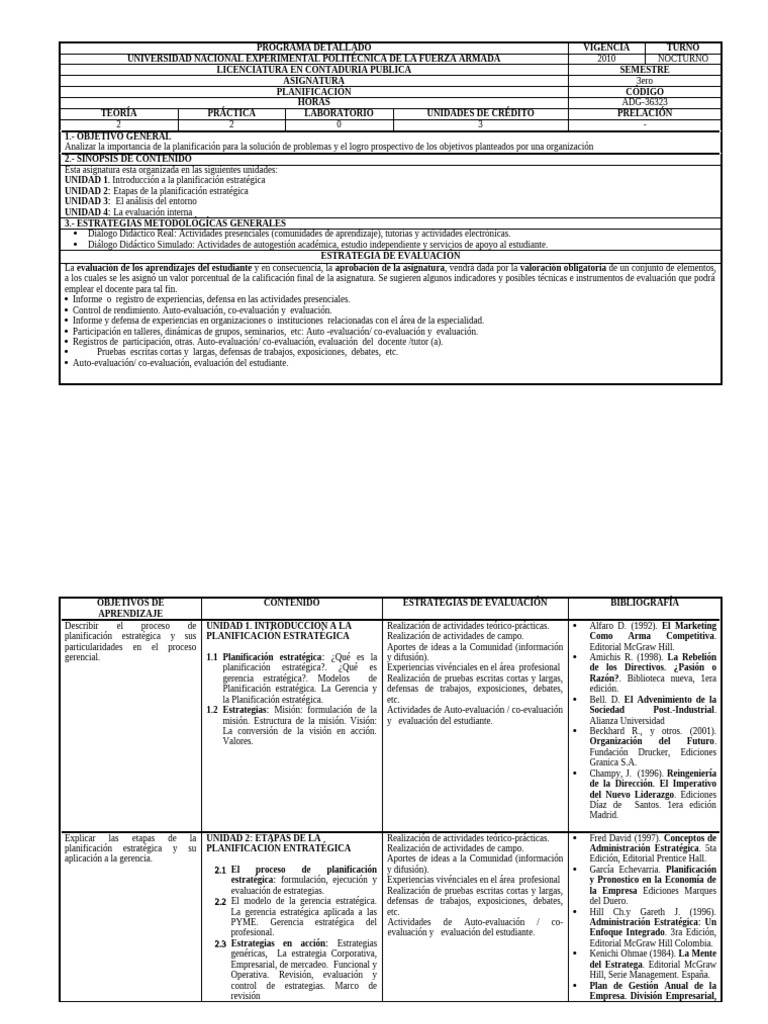 PLANIFICACI Ôn | PDF