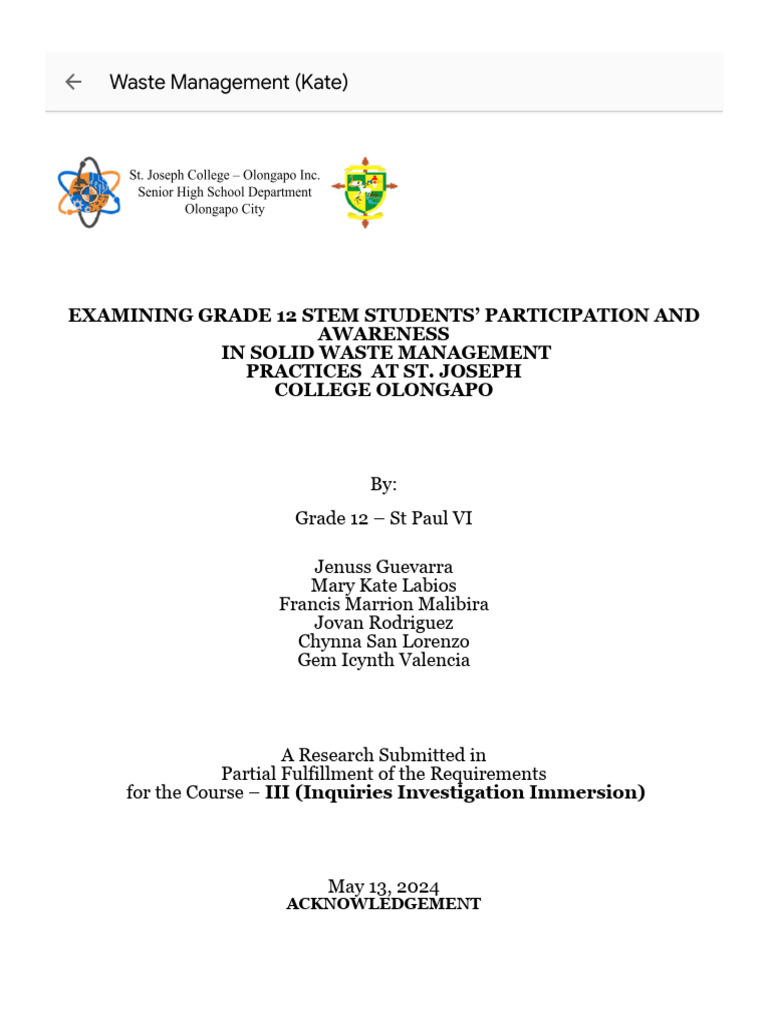 Waste Management (Kate) | PDF