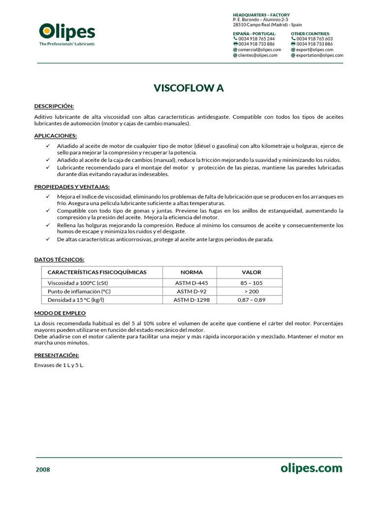 FT Viscoflow A Es | PDF