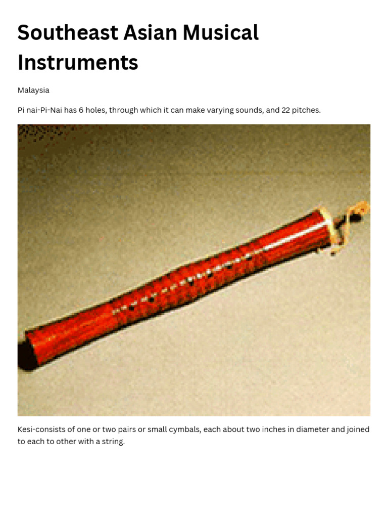 Southeast Asian Musical Instruments - 20240908 - 104729 - 0000 | PDF