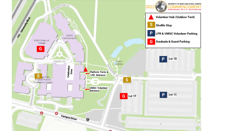 UMGC Commencement Grad Walk Map | PDF