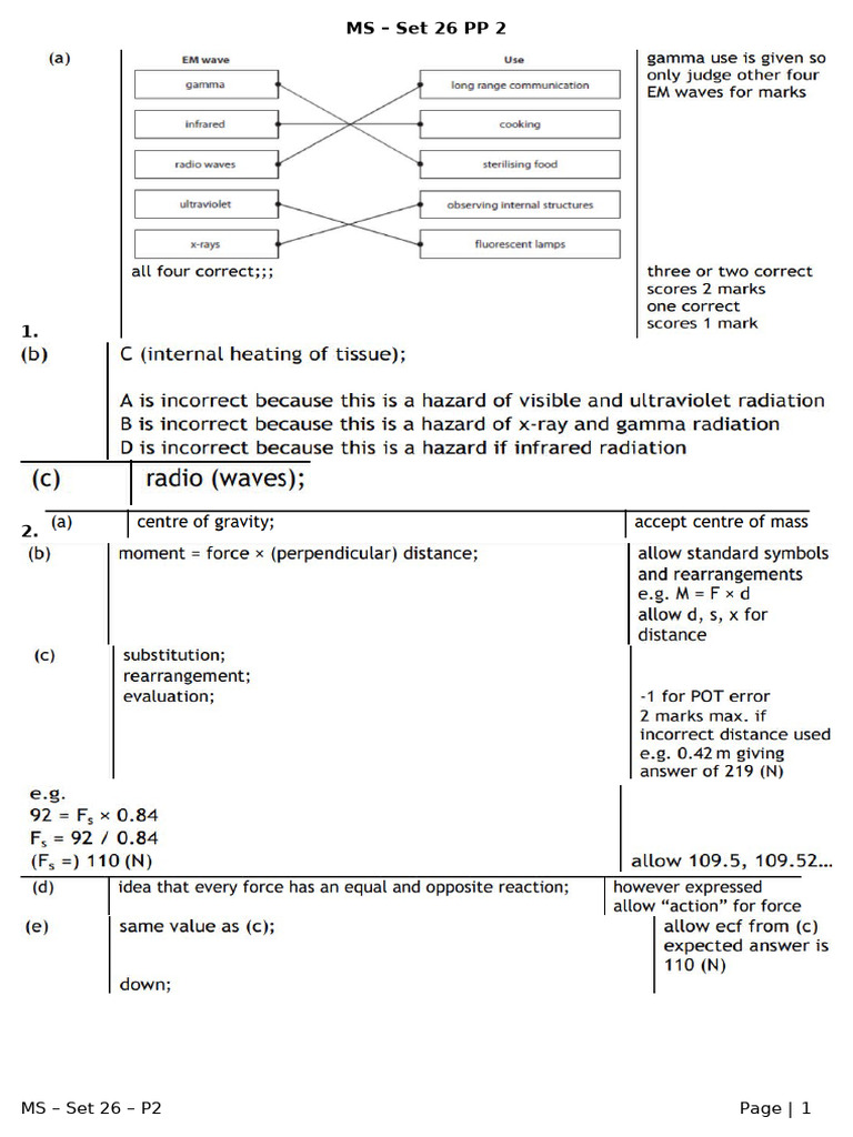 Ms-Set 26 Pp2, Set 27 Pp1 | PDF