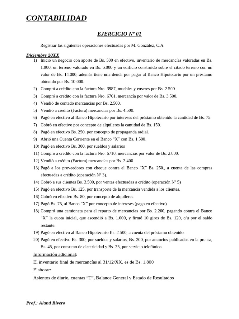 Aland Rivero - Elercicios No. 1,2,3,4,5 (Iugt) | PDF