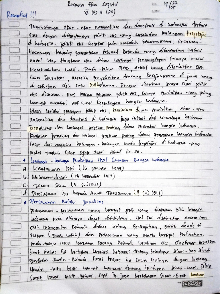 Sejarah Minat Regyta Eka XI IPS 3 | PDF