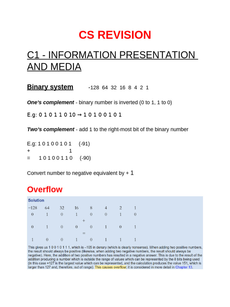 Cs Revision As Level | PDF