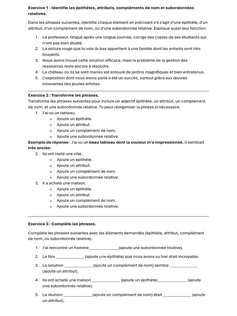 Exercice 3apic S1 Pdf