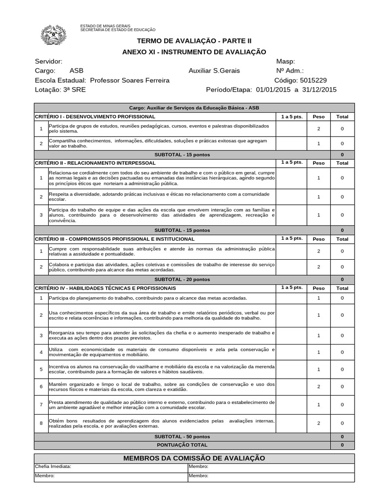 Asb - Modelo 1 | PDF