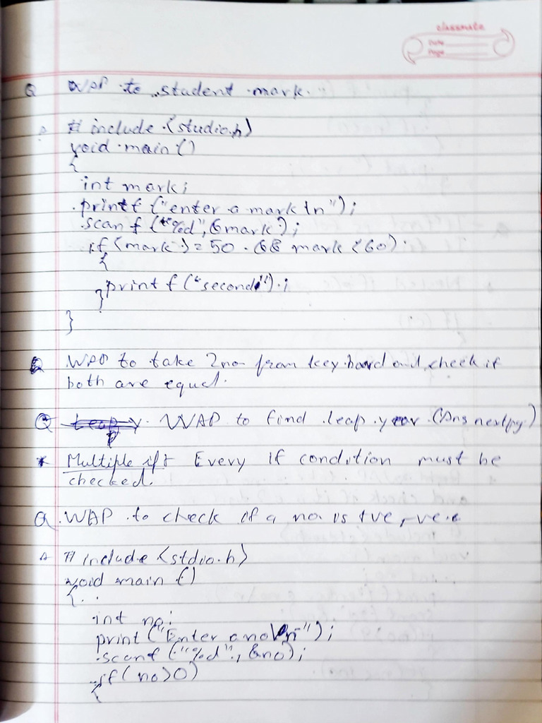 C Class Notes Class 3 | PDF