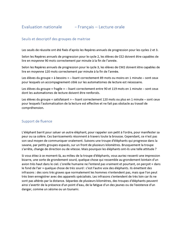 Correction Fluence 6eme 2024 | PDF