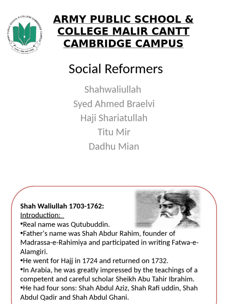 Social Reformers | PDF