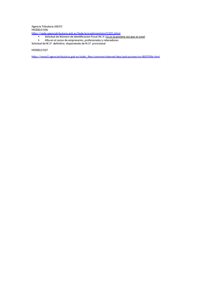 Modelo 036 y 037 | PDF