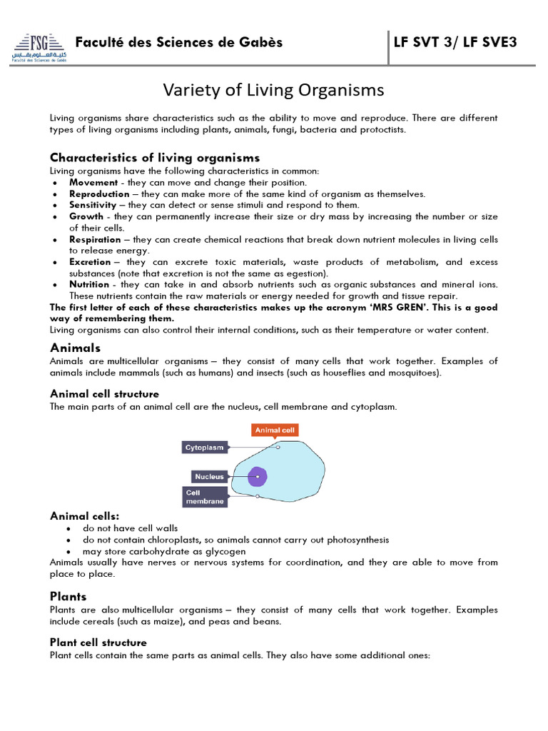 Variety of Living Organism | PDF