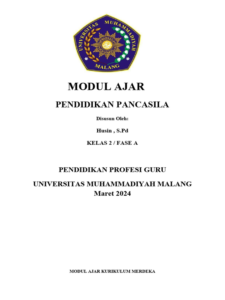 Modul Ajar PPKN KLS 2 SD Ukin | PDF