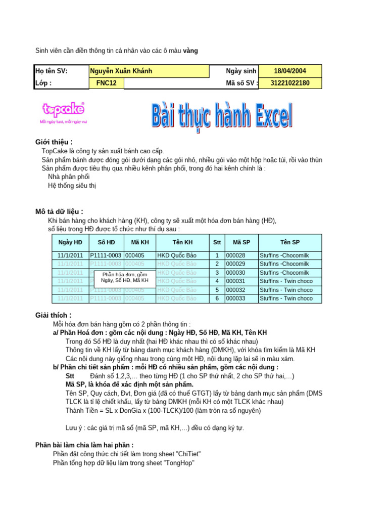 BT-Excel XN Banh | PDF