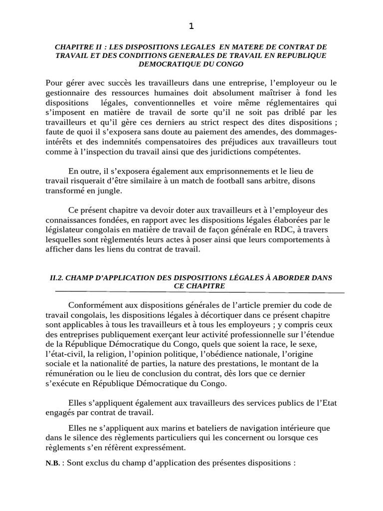 Chapitre II GRH | PDF