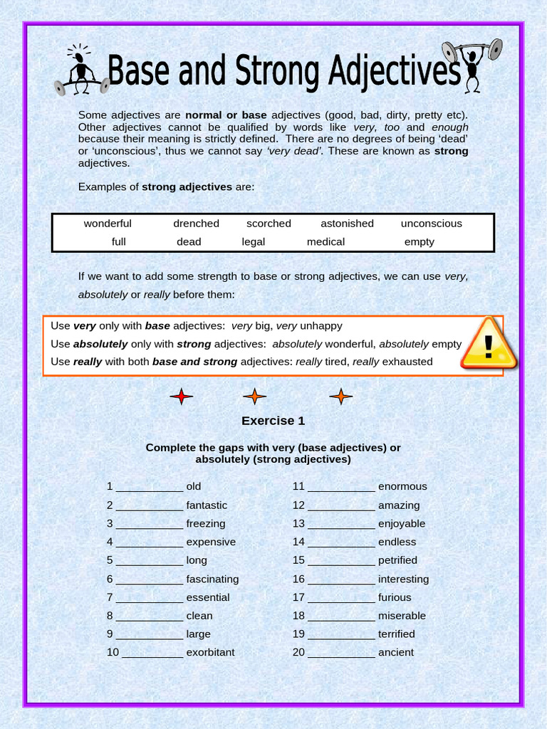 Base and Strong Adjectives | PDF