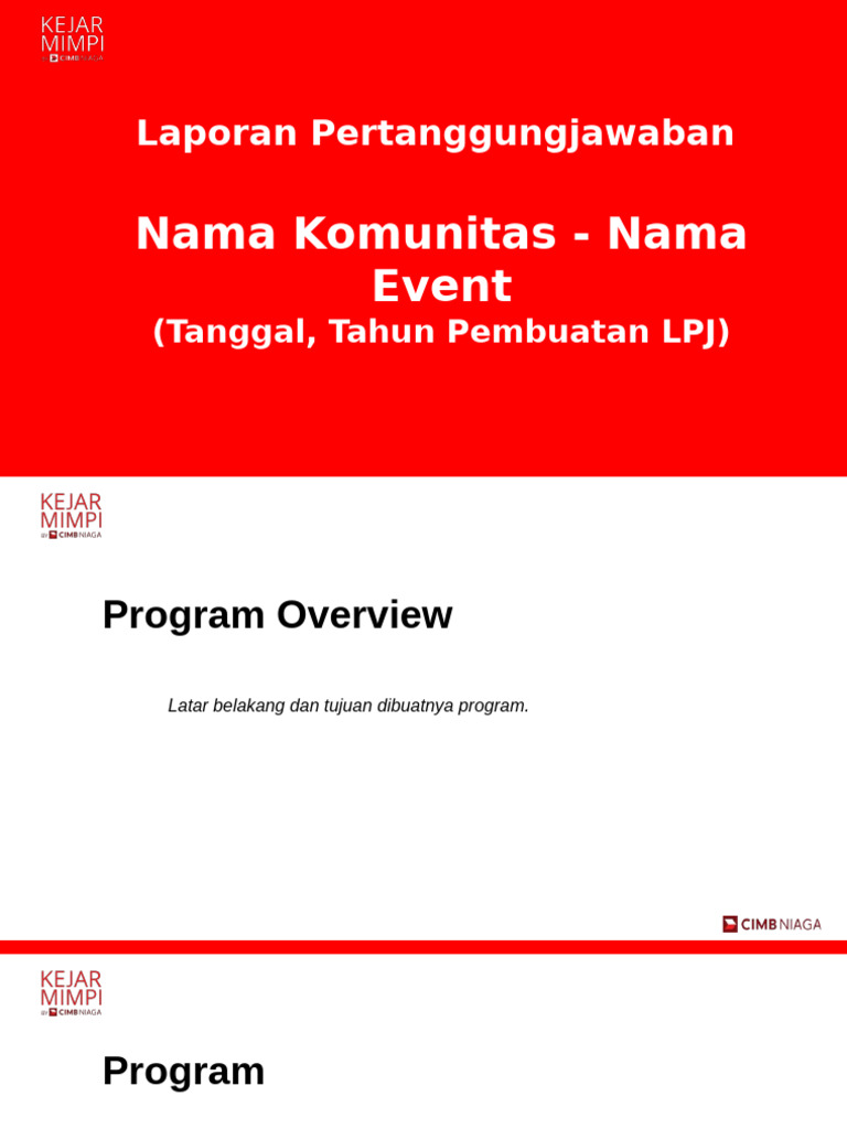 TEMPLATE PPT LPJ 2024 | PDF