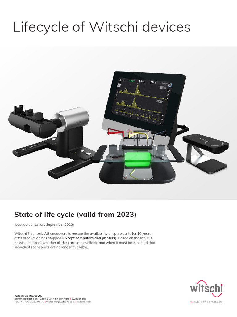 Witschi Lifecycle List - 20231020 | PDF