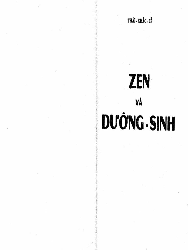 Zen Và Dưỡng Sinh - Thái Khắc Lễ | PDF