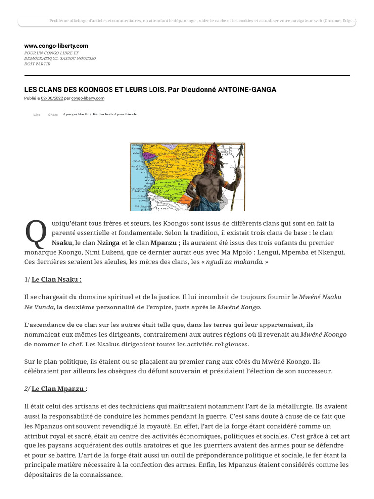LES CLANS DES KOONGOS ET LEURS LOIS. Par Dieudonné ANTOINE-GANGA | PDF