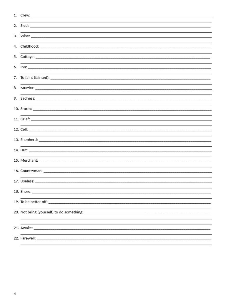 Frankenstein - Vocabulary | PDF