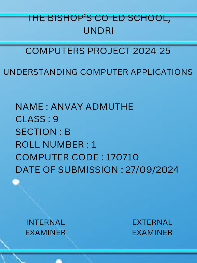 The Bishop's Co-Ed School, Undri | PDF