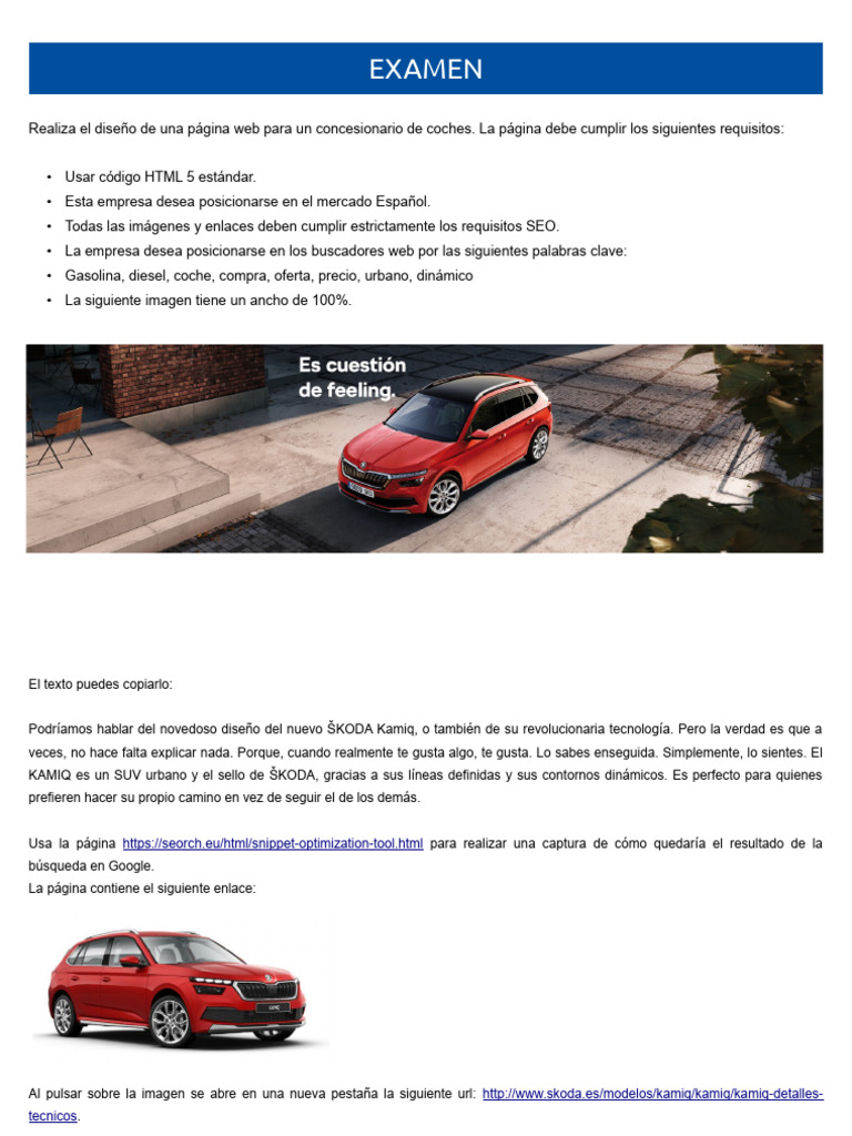 Examen HTML Css | PDF