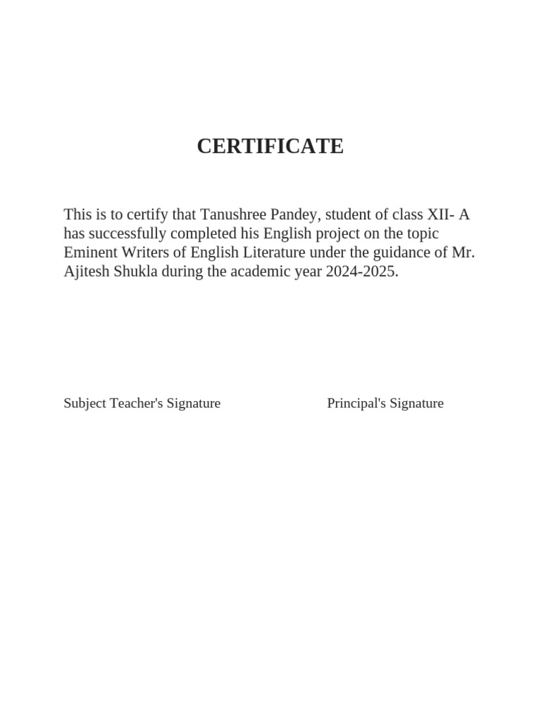 Certificate Xii | PDF