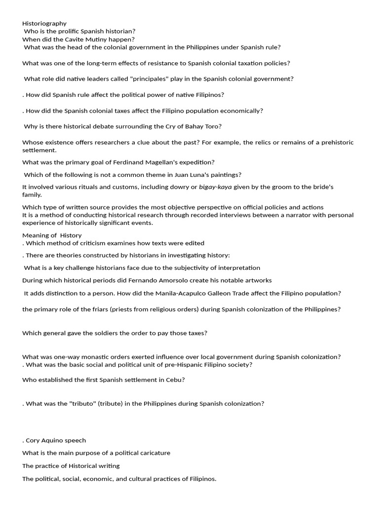 RPH Reviewer | PDF | Philippines | History