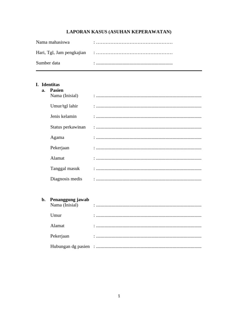 Format Asuhan Keperawatan | PDF