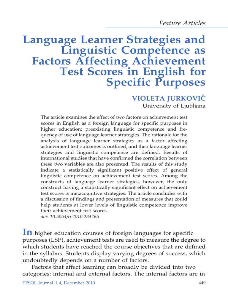 lg learning strategies in ESP | PDF