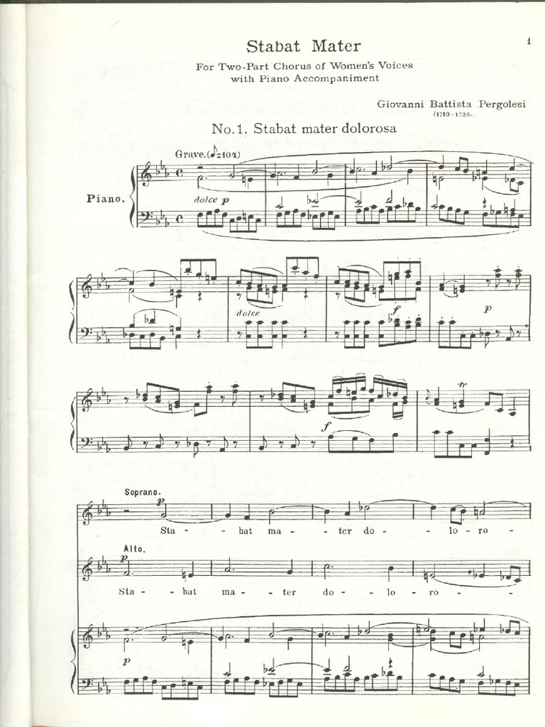 Pergolesi - Stabat Mater | PDF