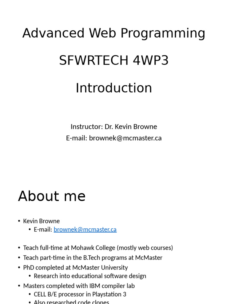 Week 1 - Course Introduction | PDF