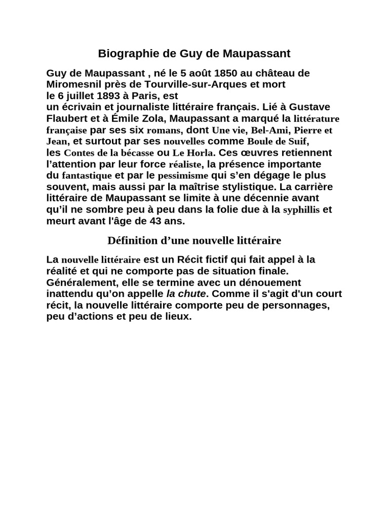 Guy de Maupassant | PDF
