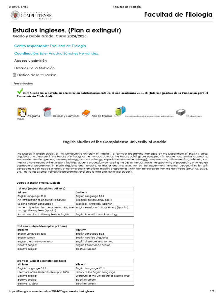 Estudios Ingleses | PDF