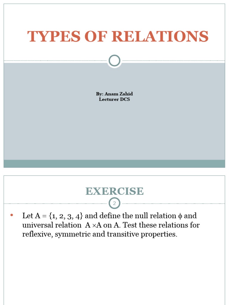 Types of Relation | PDF