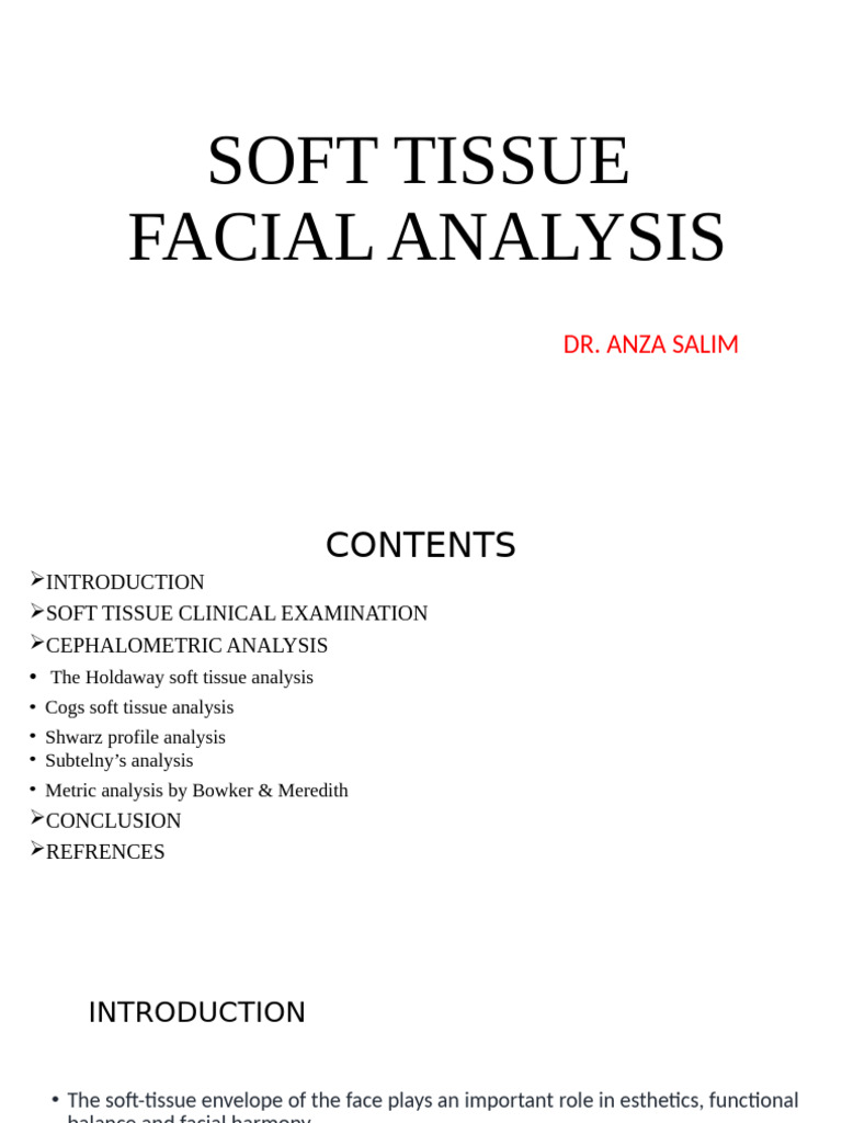 SOFT TISSUE ANALYSIS | PDF