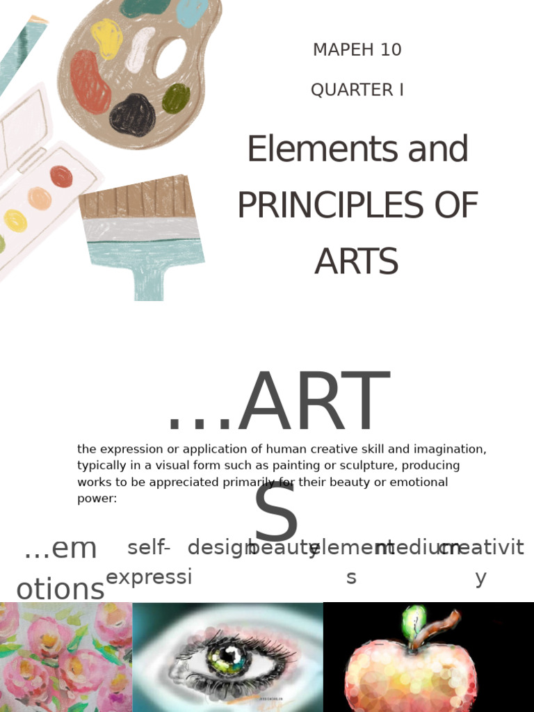1ST Quarter Arts10 - Elements and Principles of Arts | PDF