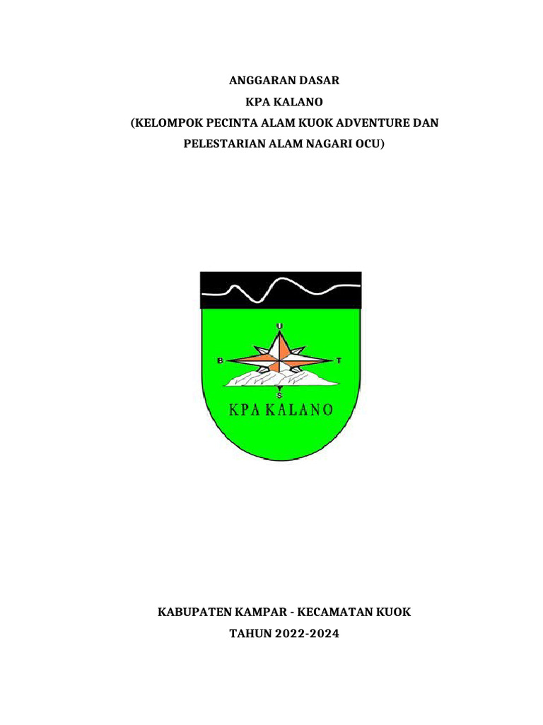 AD ART dan SK KPA KALANO 2022-2024 | PDF
