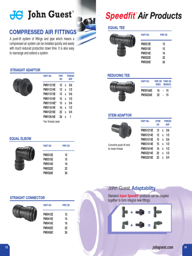 Compressed Air Fittings | PDF