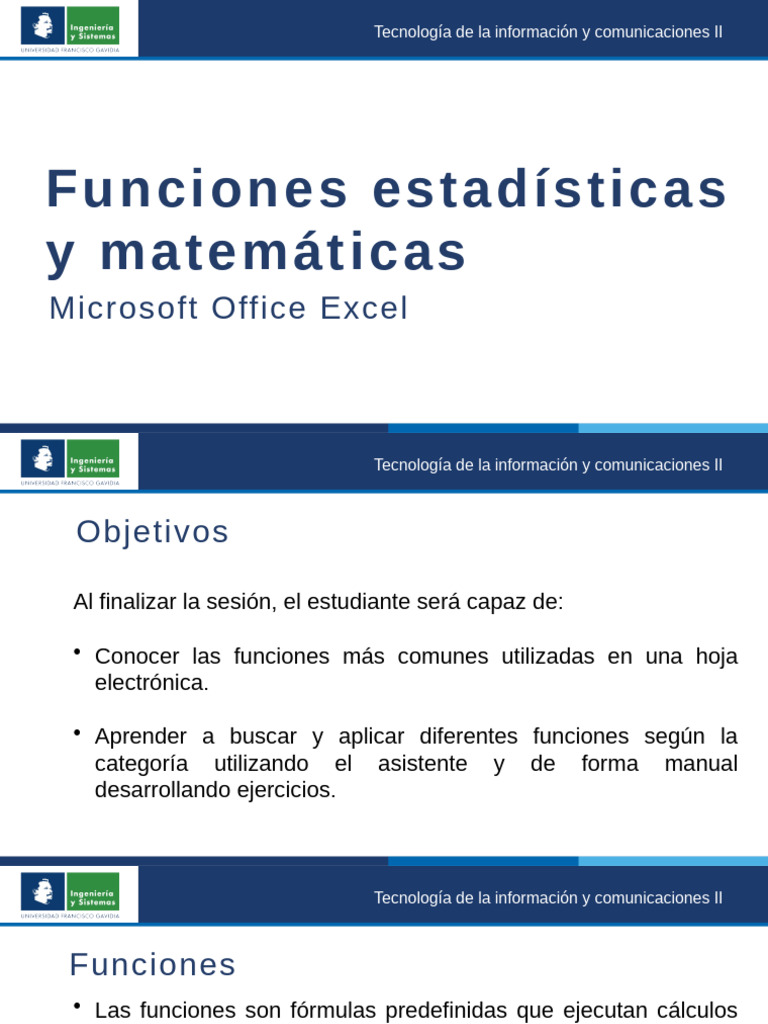 Funciones Estadisticas y Matematicas | PDF