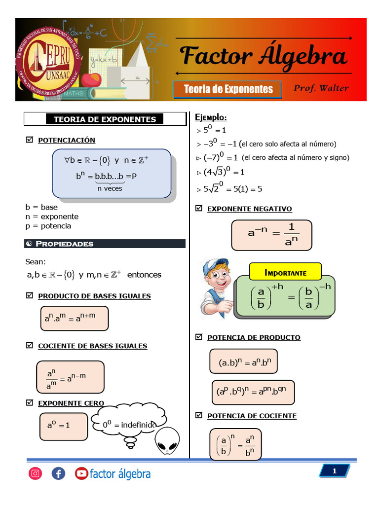 Teoria de Exponentes | PDF