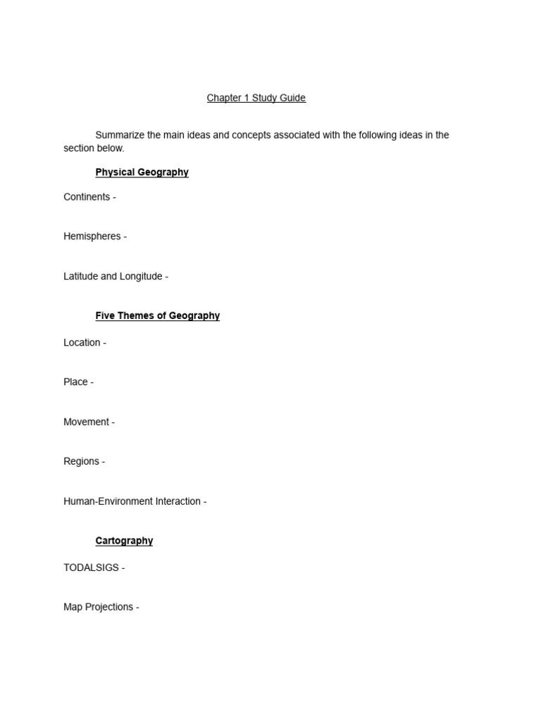 Chapter 1 Study Guide | PDF