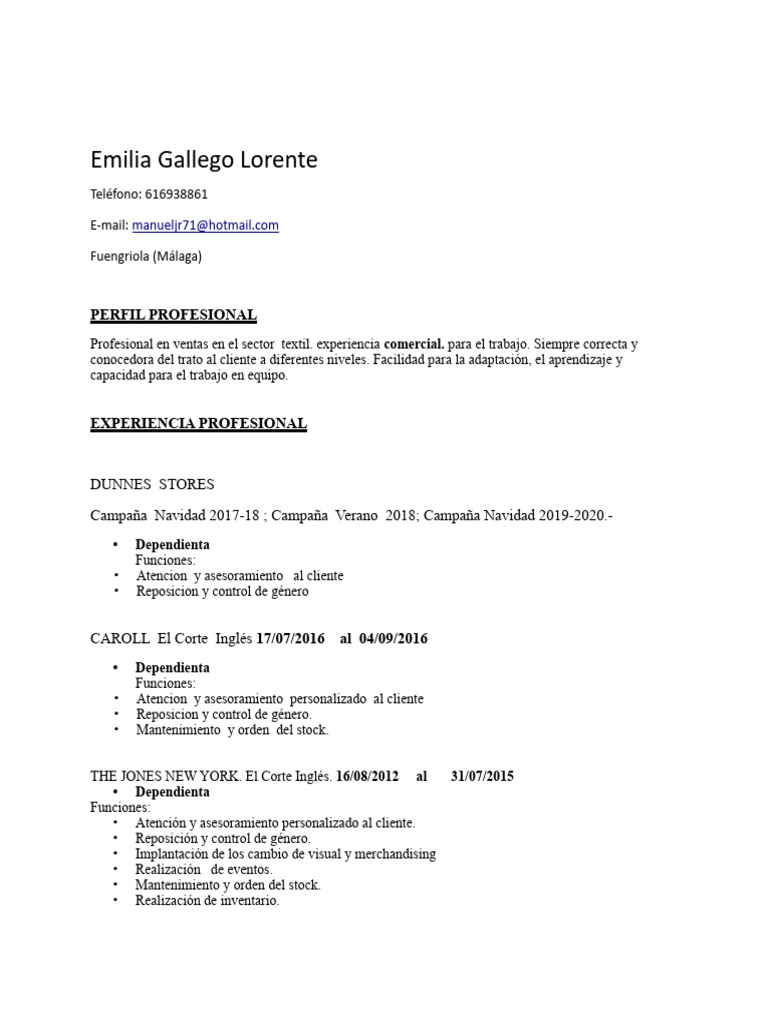CV Emi Modelo III | PDF