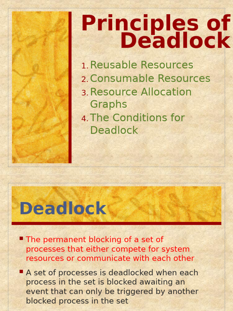 Principles of Deadlock | PDF | Operating System | Computers