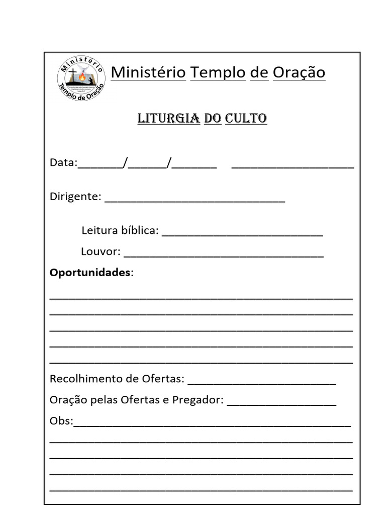 Liturgia Dos Cultos | PDF