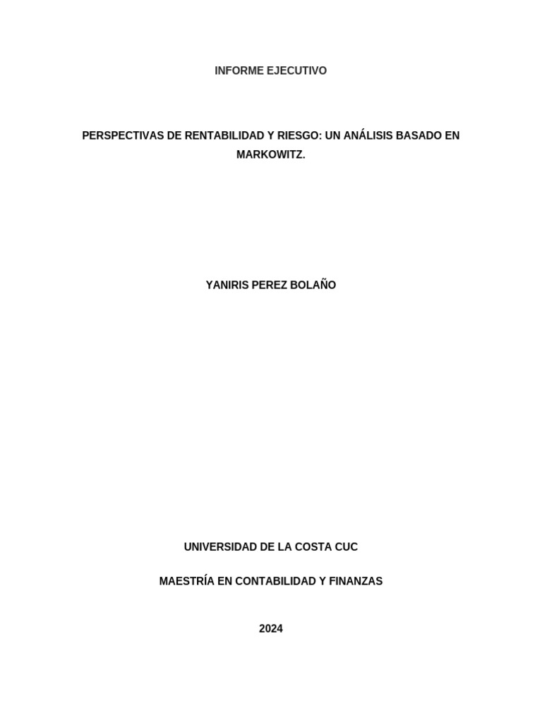 Informe Ejecutivo Yaniris | PDF